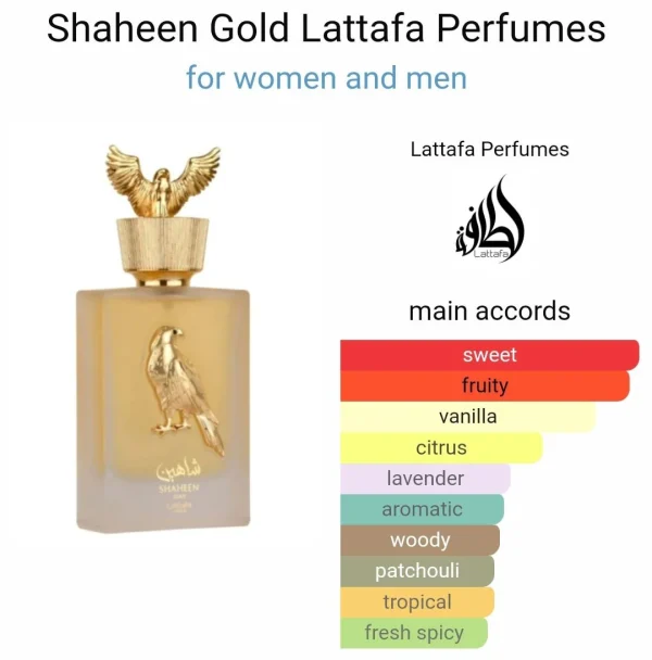 Shaheen Gold Lattafa Perfumes for women and men - Infinity Fragrant